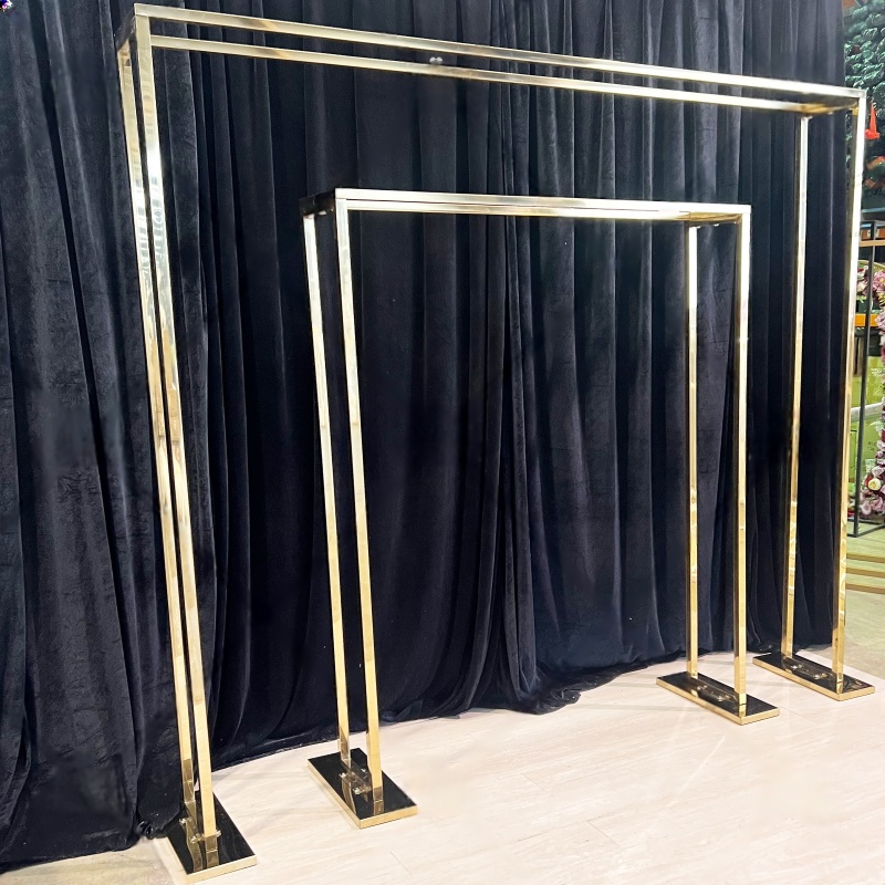 Double Rectangle Arch Wall Stand Frame Backdrop Iron Wedding Event ...
